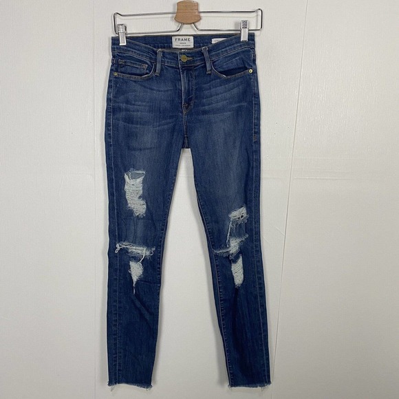 Frame Denim | Jeans | Frame Womens Blue Jeans Le Skinny De Jeanne ...
